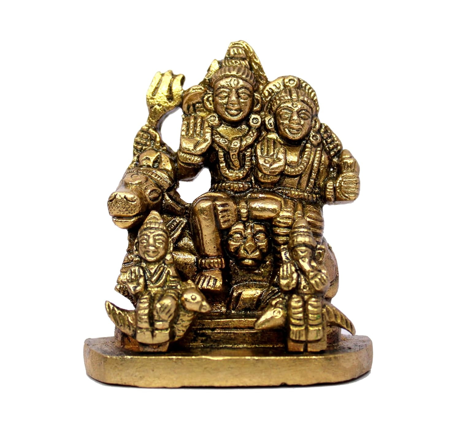 ESPLANADE Brass Shiva Parvati Pariwar Shiva Family Bholenath Shankar ...