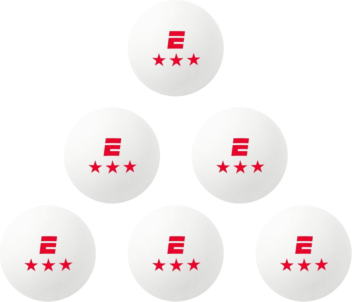 ESPN 3 Star Ping Pong Balls Set, 6 Regulation-Sized Balls with Travel ...