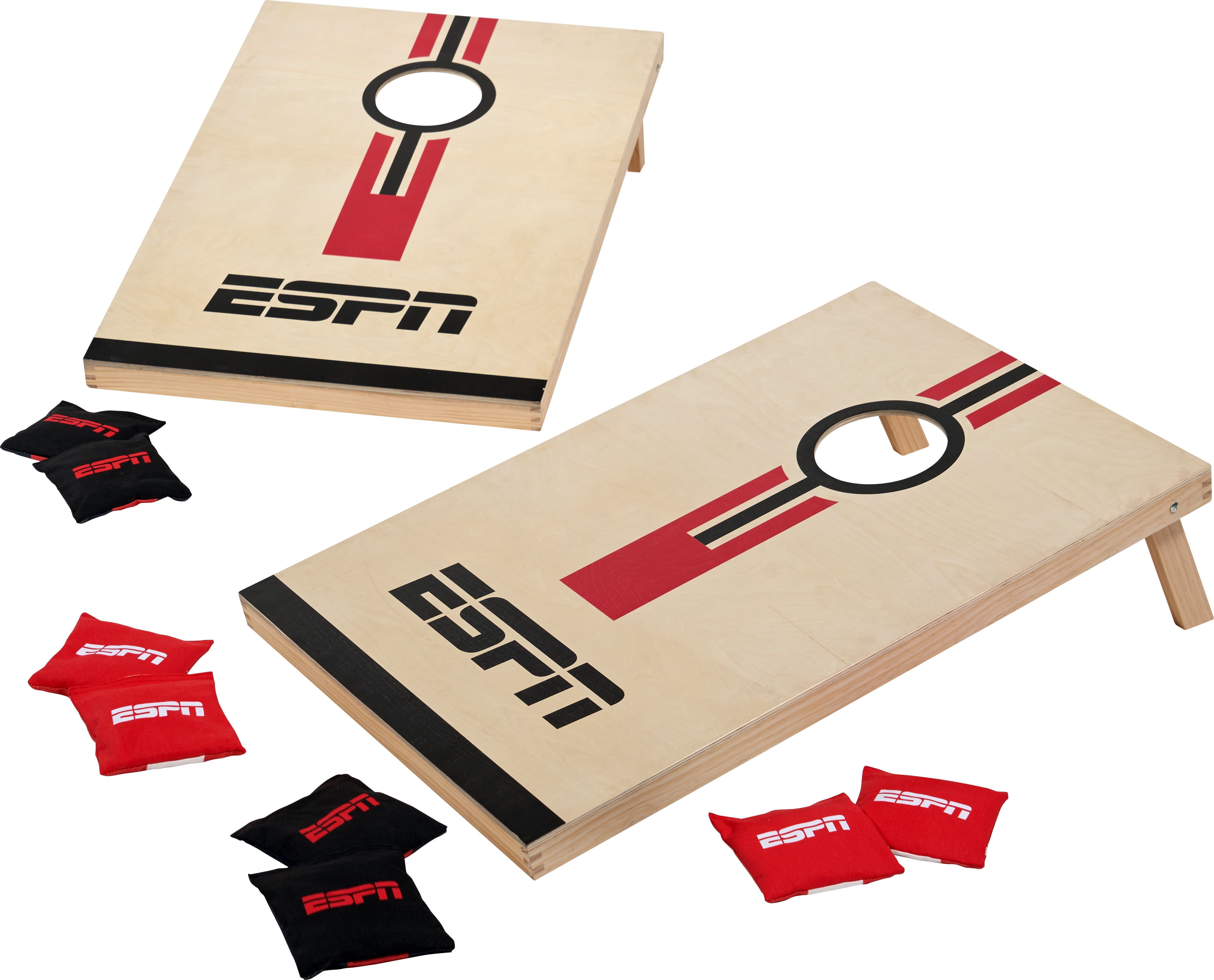 Espn 36 Inch Solid Wood Cornhole Game Set Walmart