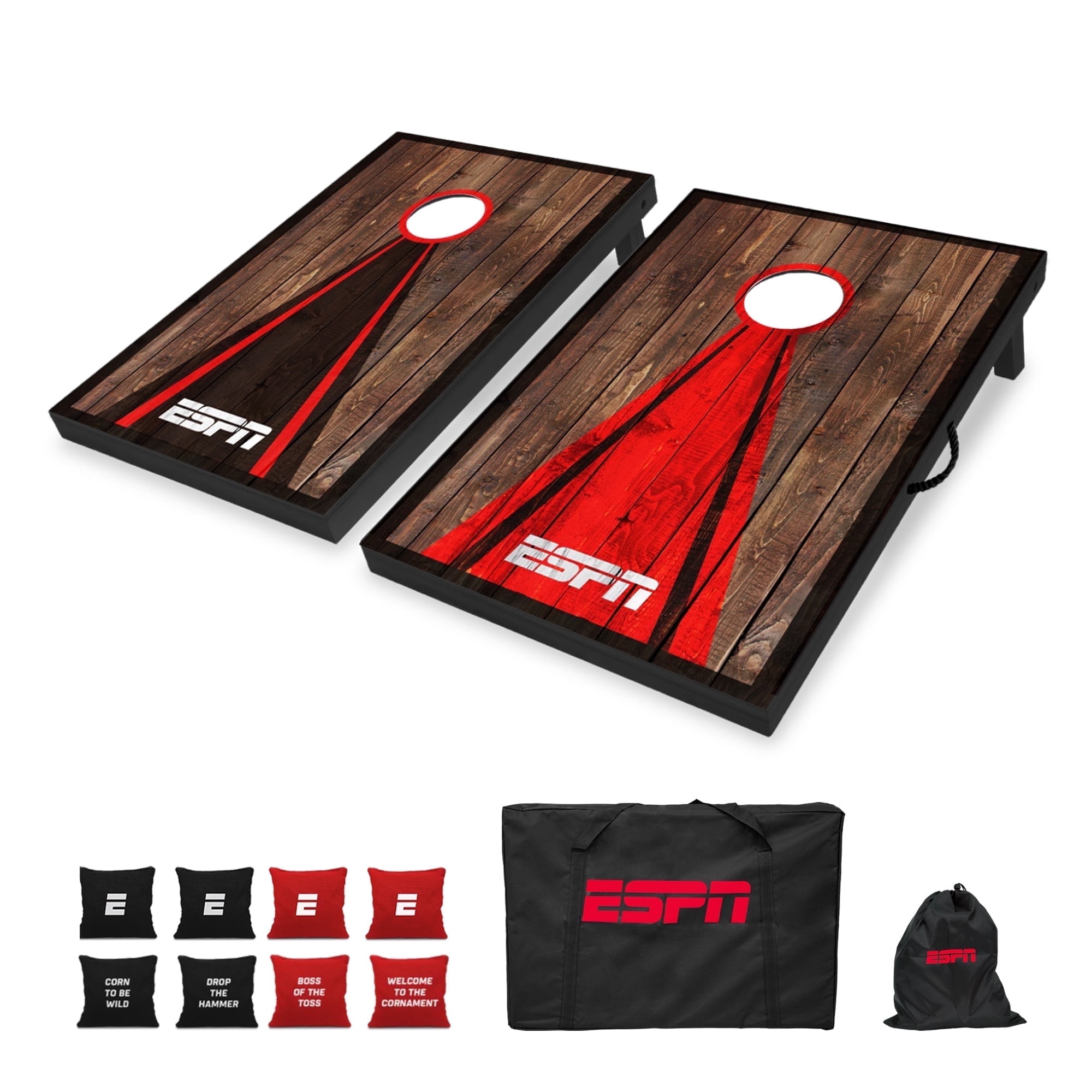 ESPN Cornhole Board Set, 2’x3’ Wood Cornhole Boards Includes Cornhole ...