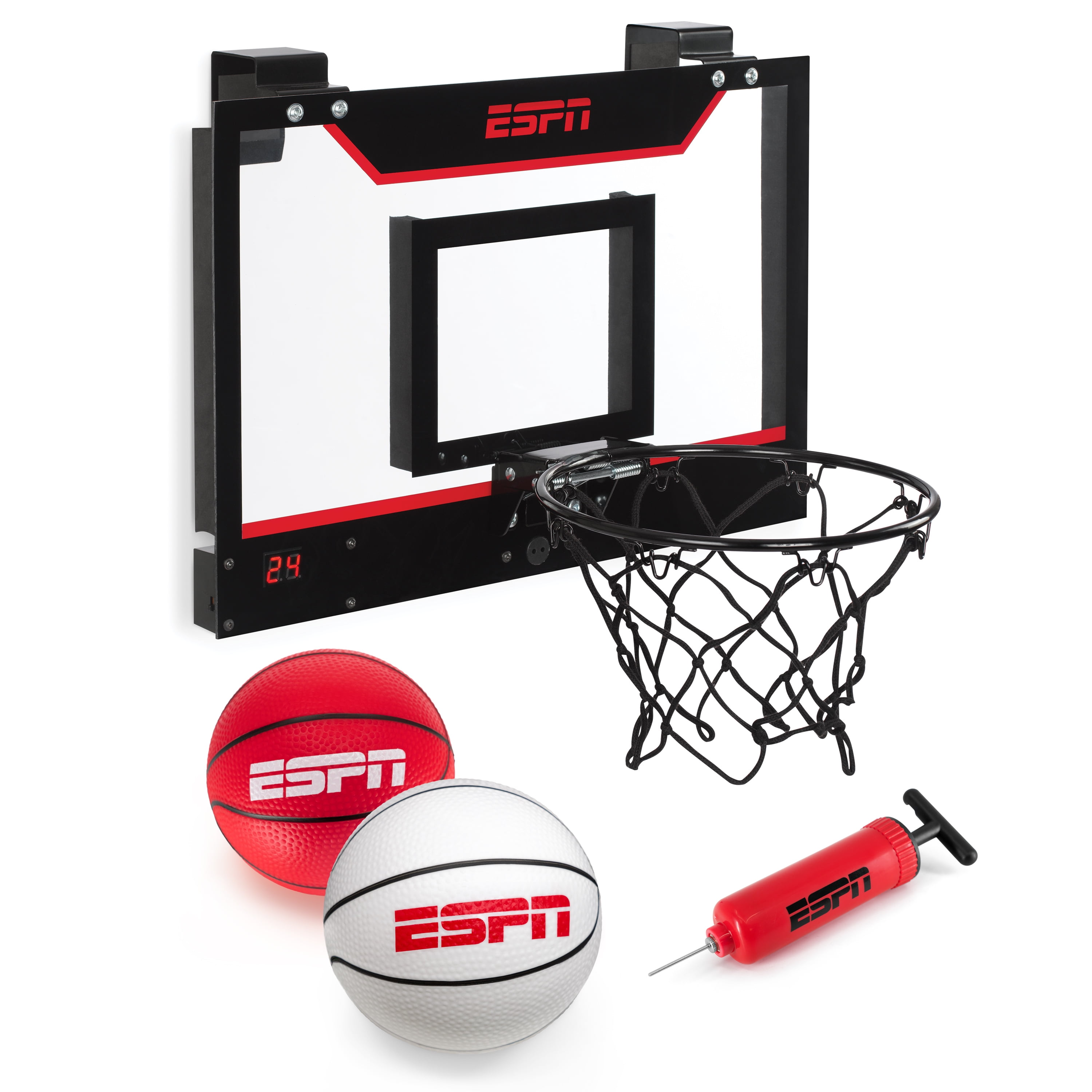 ESPN Mini Basketball Hoop, Over The Door Basketball Hoop Includes 2 ...