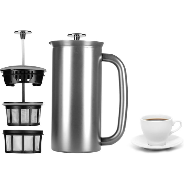 ESPRO P7 French Press Coffee Maker - Double-Walled Stainless Steel ...