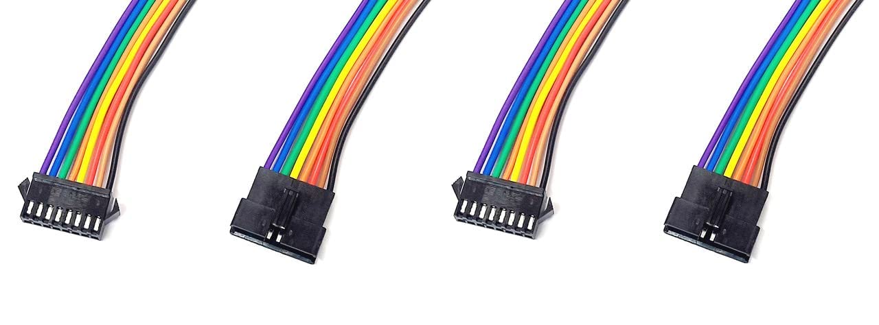 ESPtronics 2 Pair JST Connector Wire Male and Female 8 Pin Locking Type ...