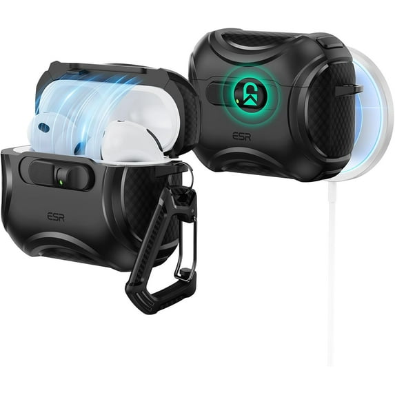 ESR AirPods 4 Case with Magnetic Lid Lock & Lanyard (2024) | MagSafe ...