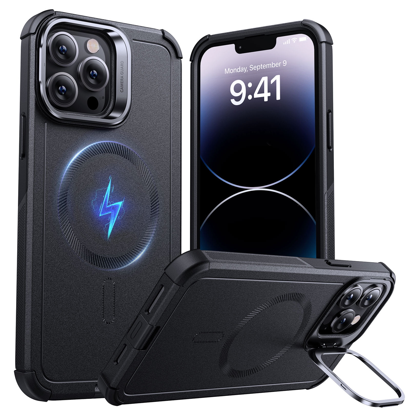 ESR iPhone 14 Pro Max Case with Stash Stand, 7X Military-Grade ...
