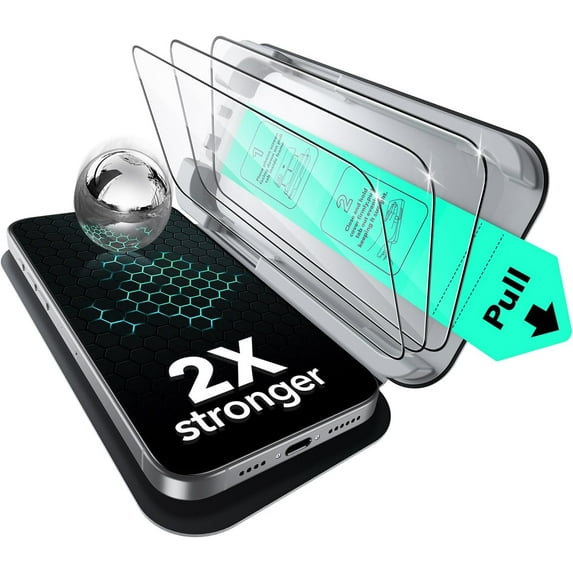 ESR iPhone 16/15 Screen Protector, Military-Grade Shatterproof & 9H ...