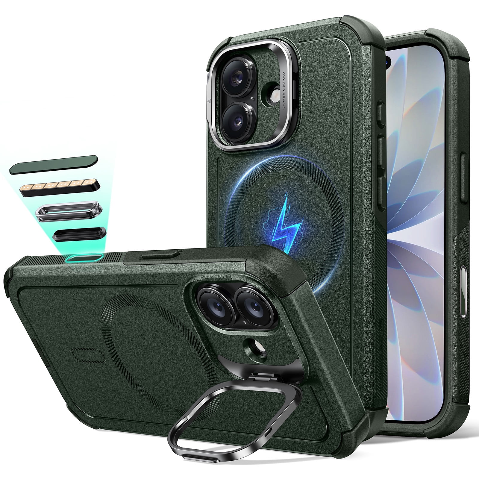 ESR iPhone 17 Case with Stash Stand, 7X Military-Grade Protection ...