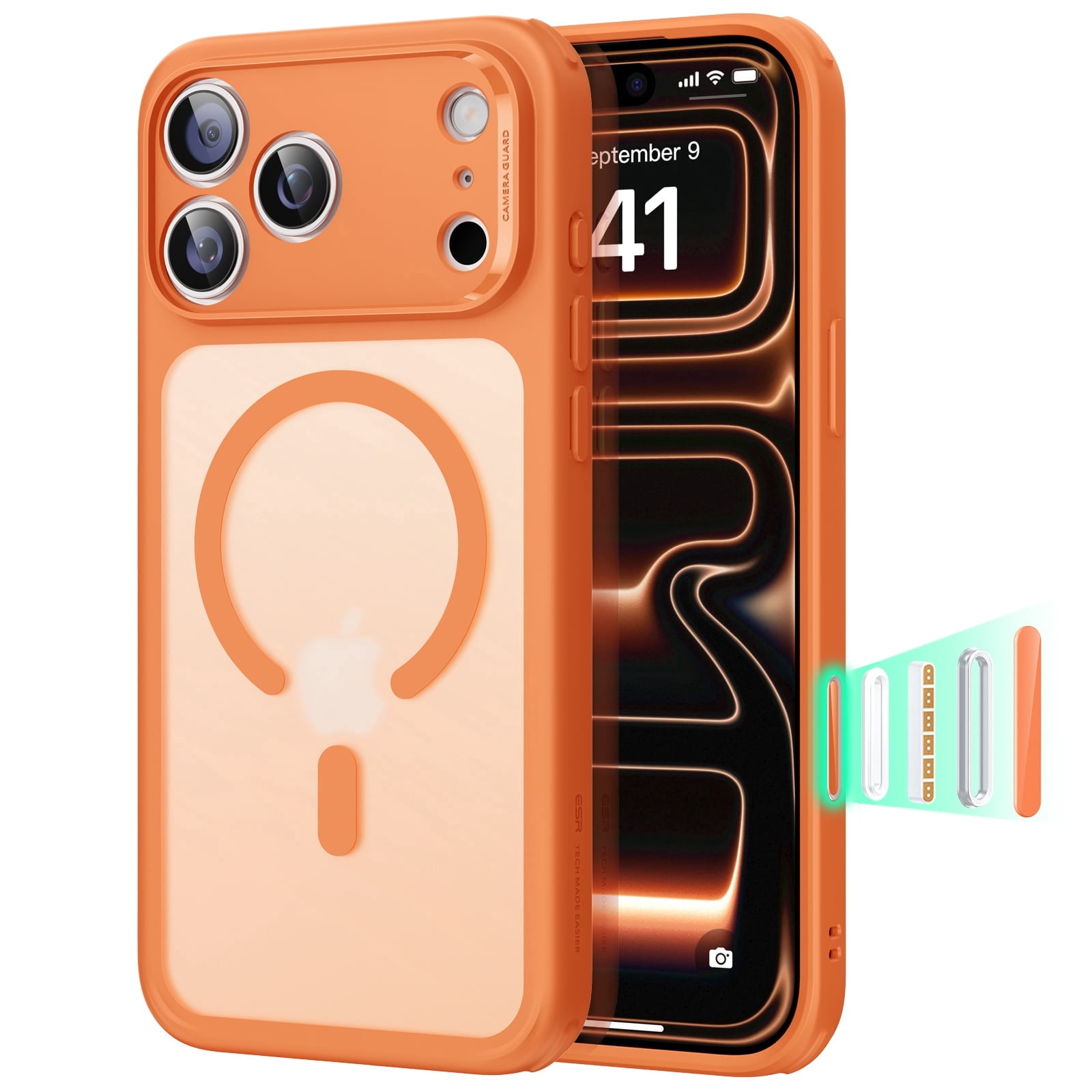 ESR Magnetic Phone Case for iPhone 17 Pro Max, Compatible with MagSafe ...