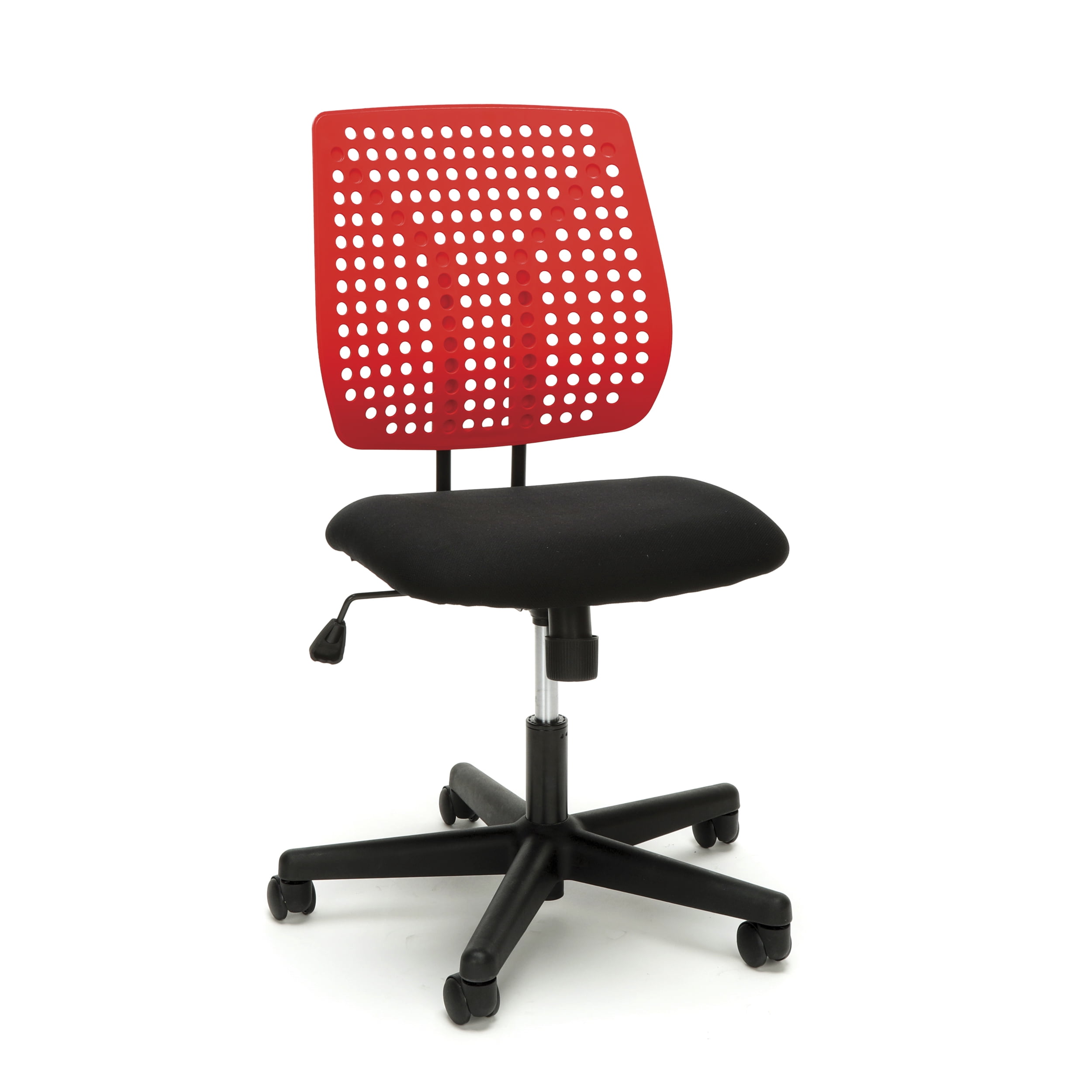 ESS-2050 Plastic Back Task Chair, Black with Red - Walmart.com