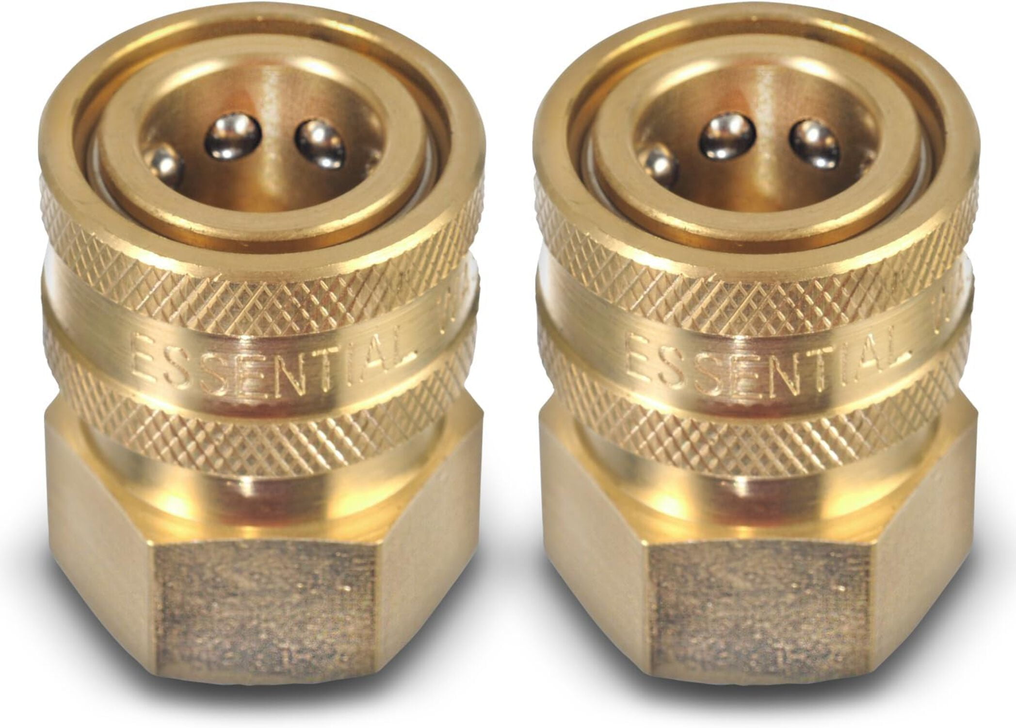 ESSENTIAL WASHER Brass 3/8" Female Quick Connect Fittings To Female NPT ...