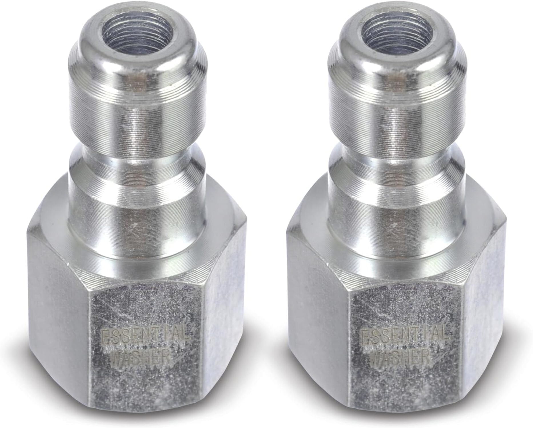ESSENTIAL WASHER Plated Steel 1/4" Female Quick Connect Fittings ...