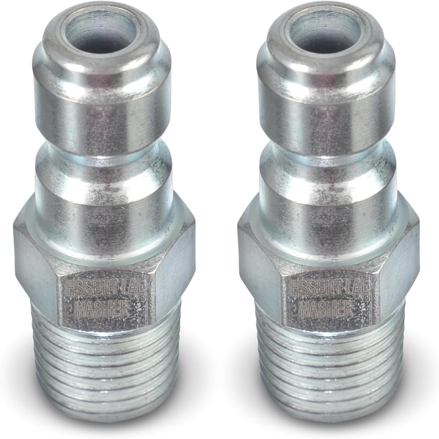 ESSENTIAL WASHER Plated Steel 1/4" Male Quick Connect Fittings Pressure ...