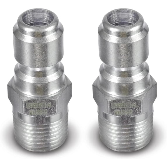 ESSENTIAL WASHER Plated Steel 3/8" Male Quick Connect Fittings Pressure ...