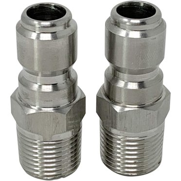 ESSENTIAL WASHER Plated Steel 3/8" Male Quick Connect Fittings Pressure ...