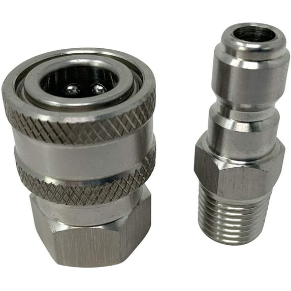 Pressure Washer Stainless Steel 3/8" Female Quick Connect and Male Plug ...