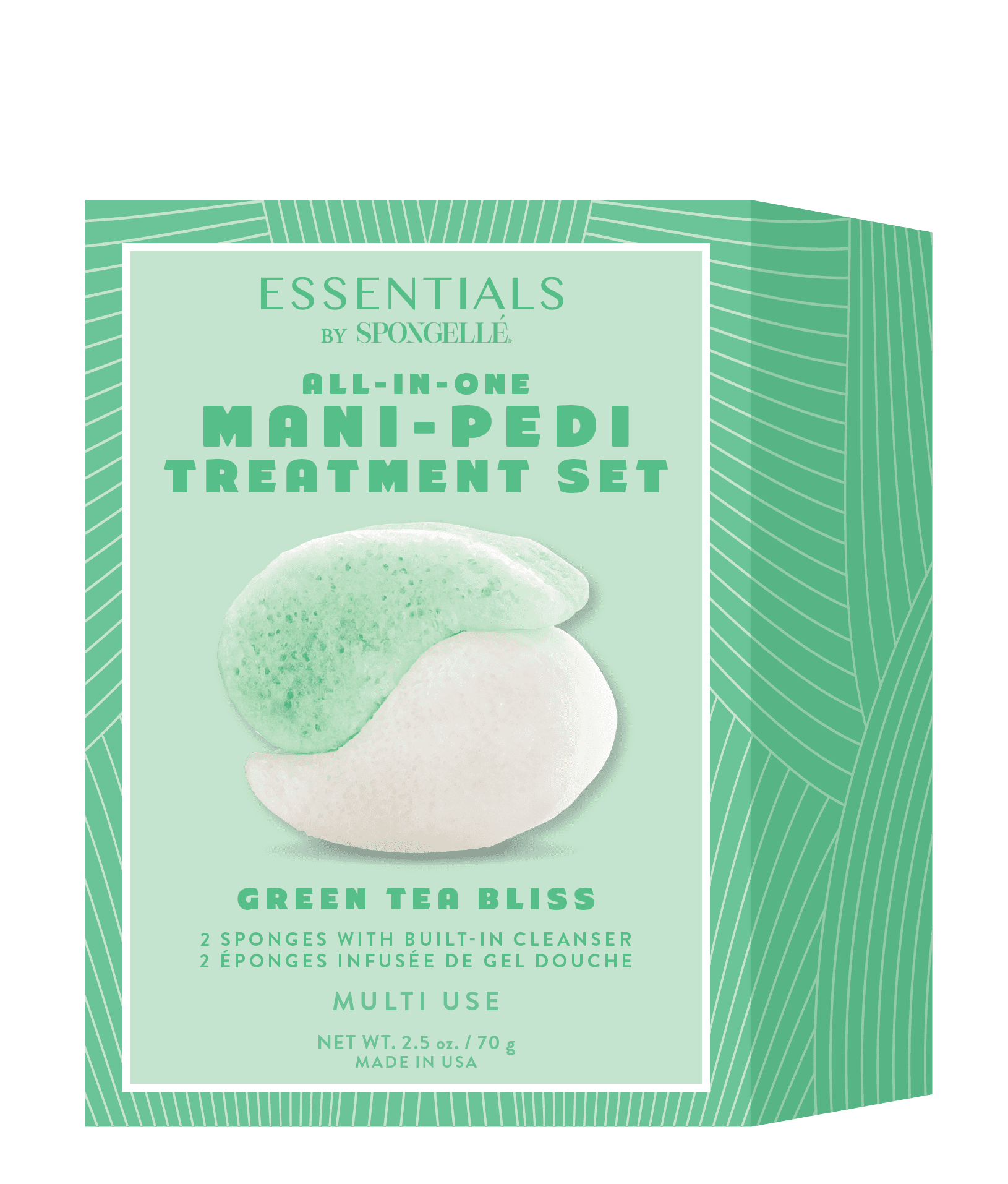 Essentials by Spongelle Mani/Pedi Buffer Set - Green Tea Bliss ...