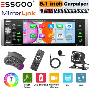 7 Inch Single 1Din Car Radio Stereo Flip Touchscreen Carplay Android ...