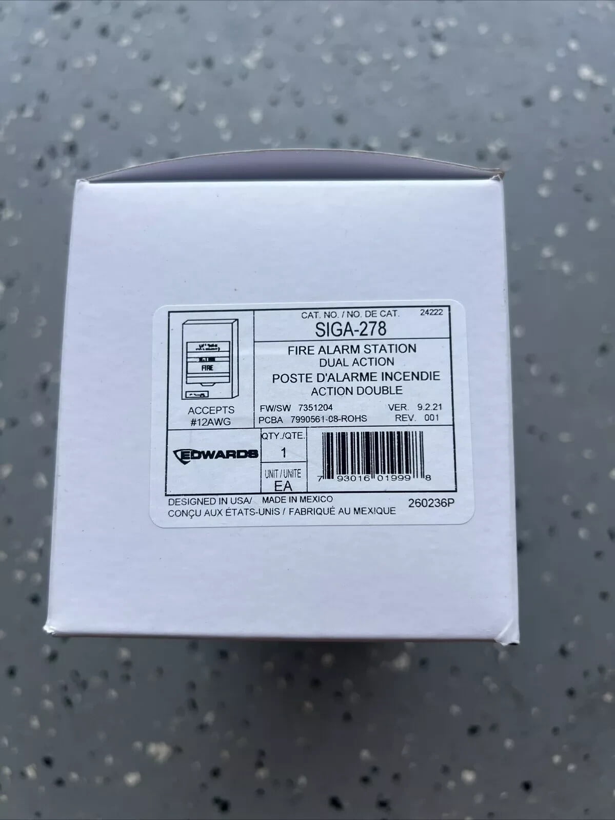 EST Edwards SIGA-278 Fire Alarm Pull Station Set of seven(7) - Walmart.com