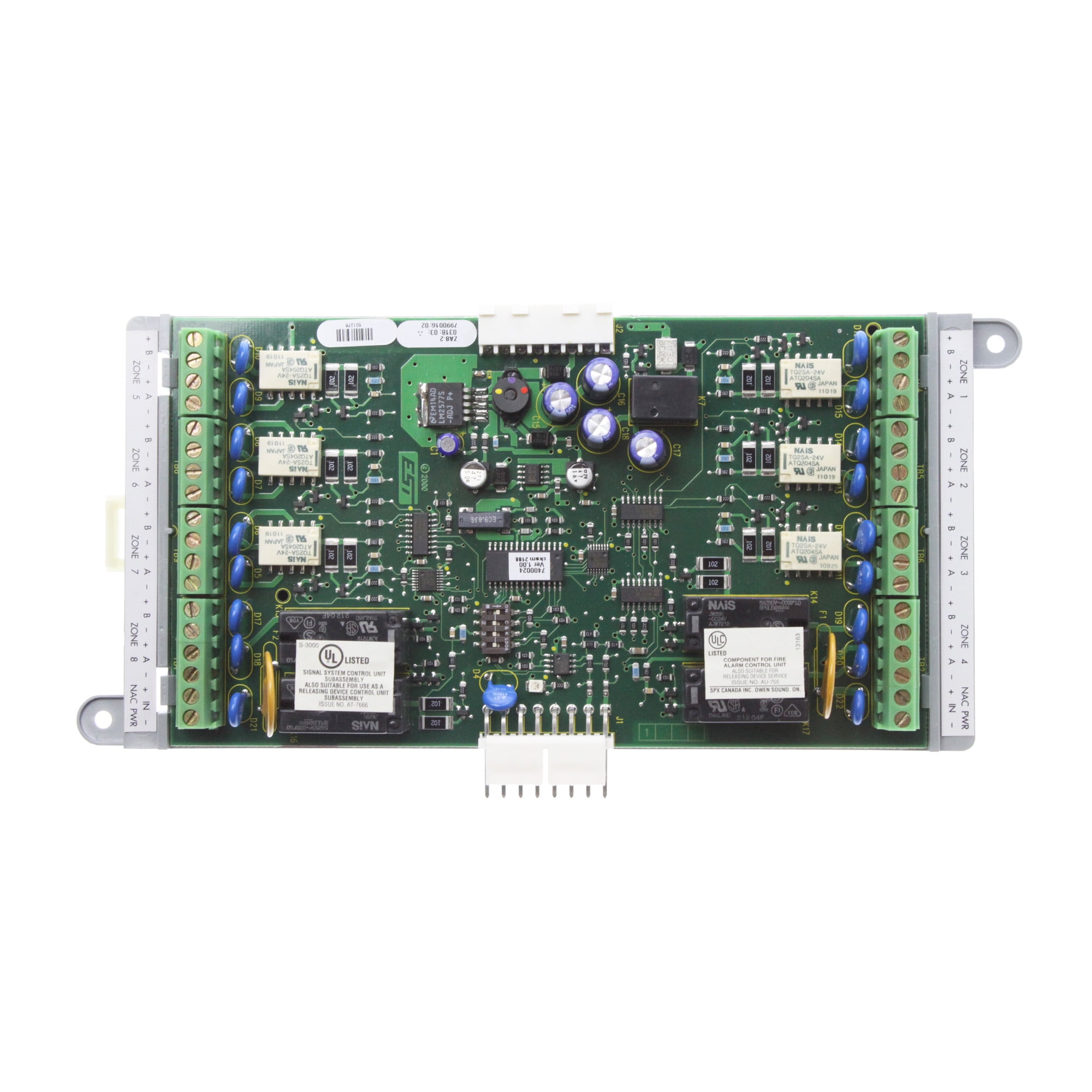 EST Edwards ZA8-2 Class-A Conventional Zone Module Card - Walmart.com