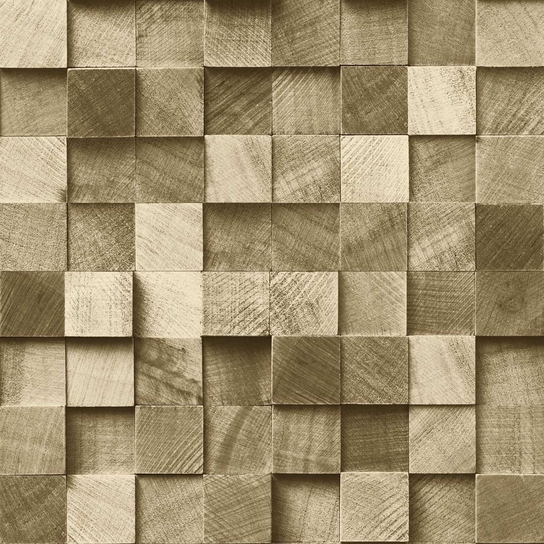 ESTA Home Tevye Gold Wood Geometric Wallpaper, 20.5-in by 33-ft ...