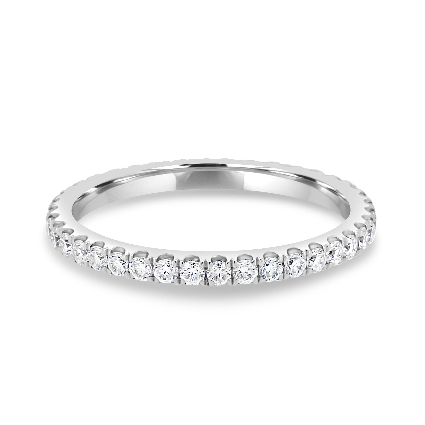 ESTE ORIGIN 0.55Ct Lab-Grown Diamond Full Pavé Wedding Ring in Solid ...