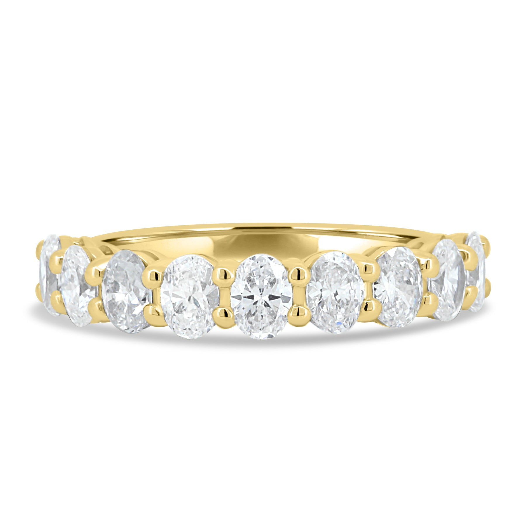 ESTE ORIGIN 1.35Ct Oval Lab-Grown Diamond Half Eternity Band – VS1, 9 ...