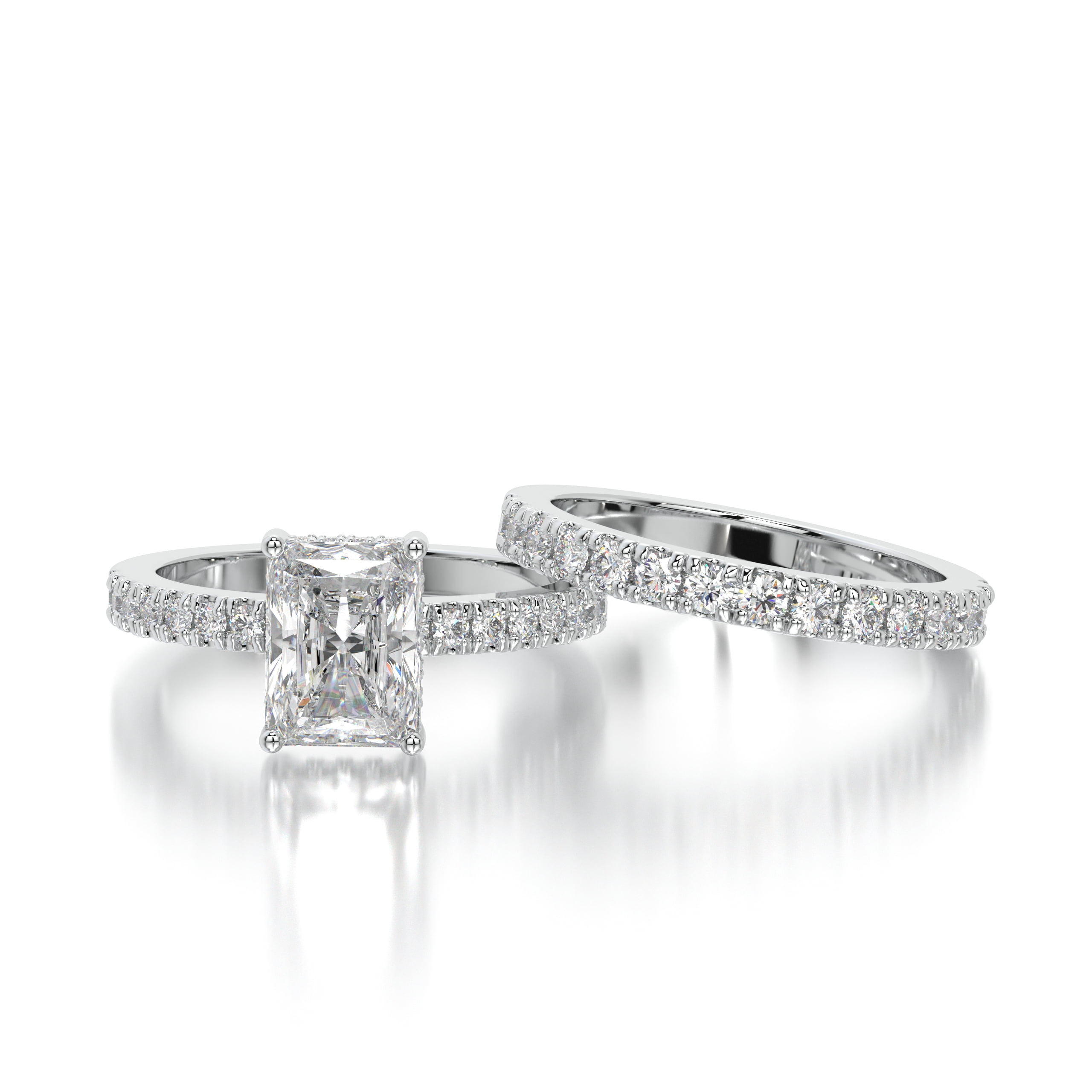ESTE ORIGIN 1.50Ct Radiant Cut Lab-Grown Diamond Bridal Set ...