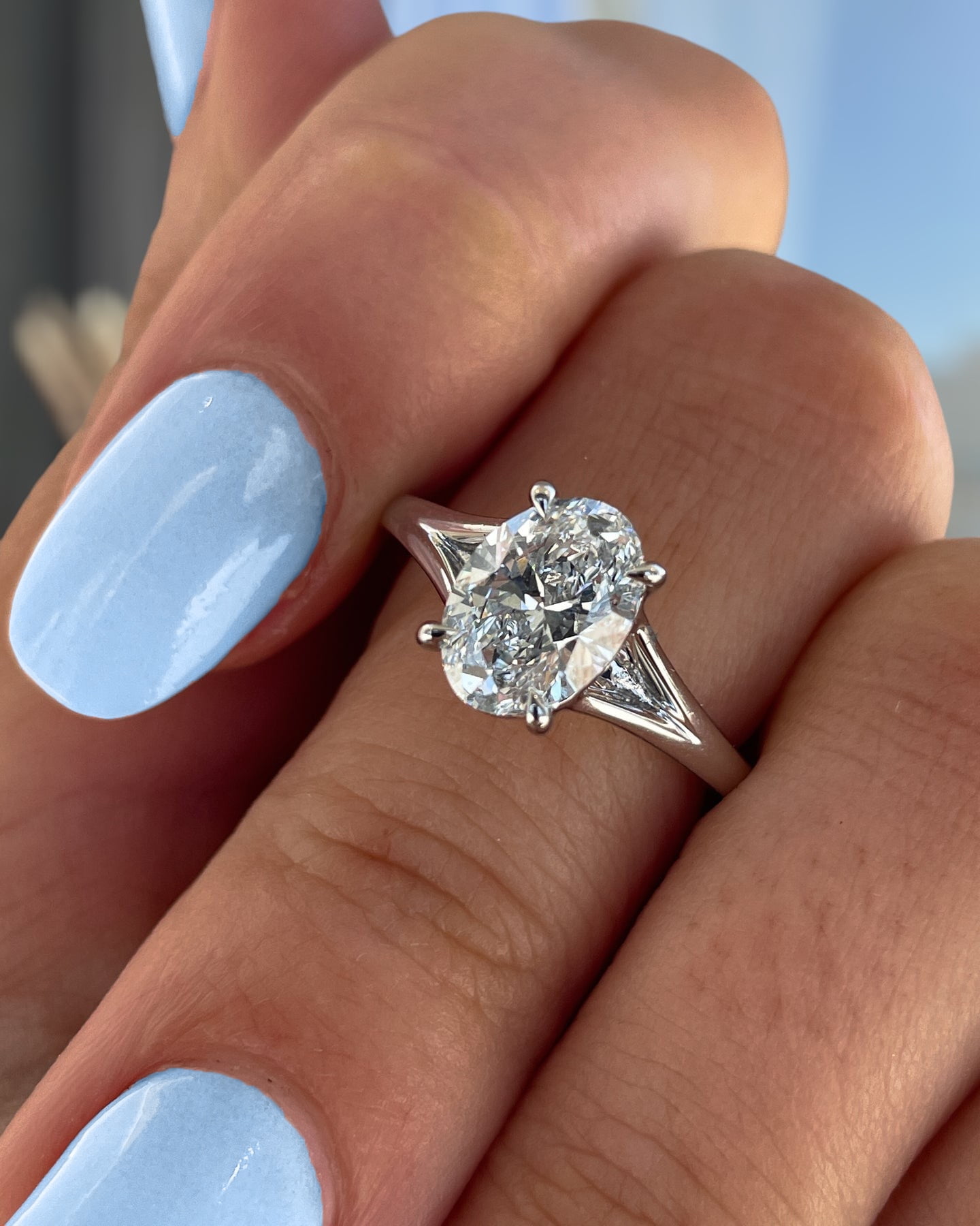 ESTE ORIGIN 2.00Ct Oval Cut Lab-Grown Diamond Solitaire Engagement Ring ...