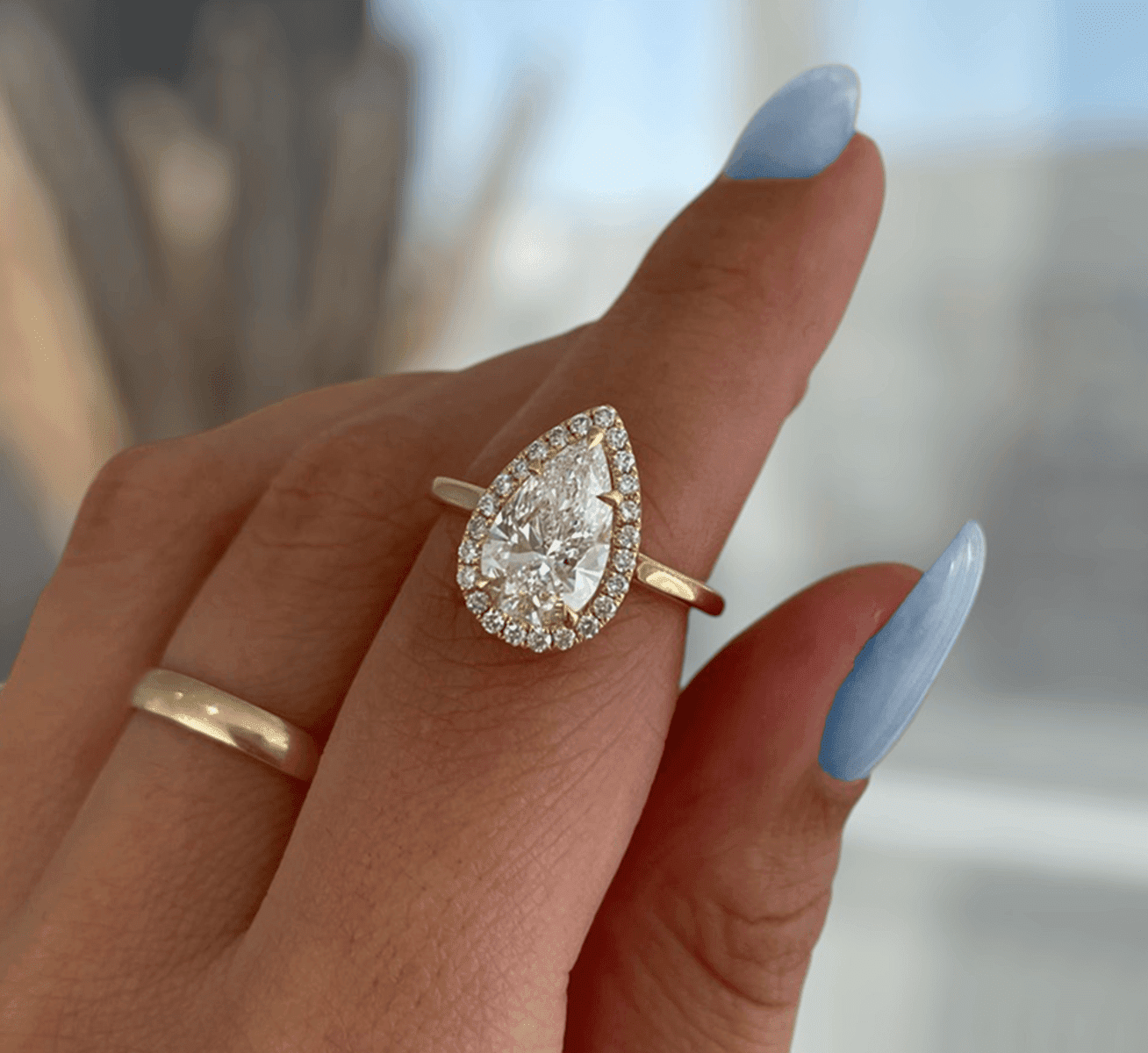 ESTE ORIGIN 2.00Ct Pear Cut Lab-Grown Diamond Engagement Ring – 5 Claw ...