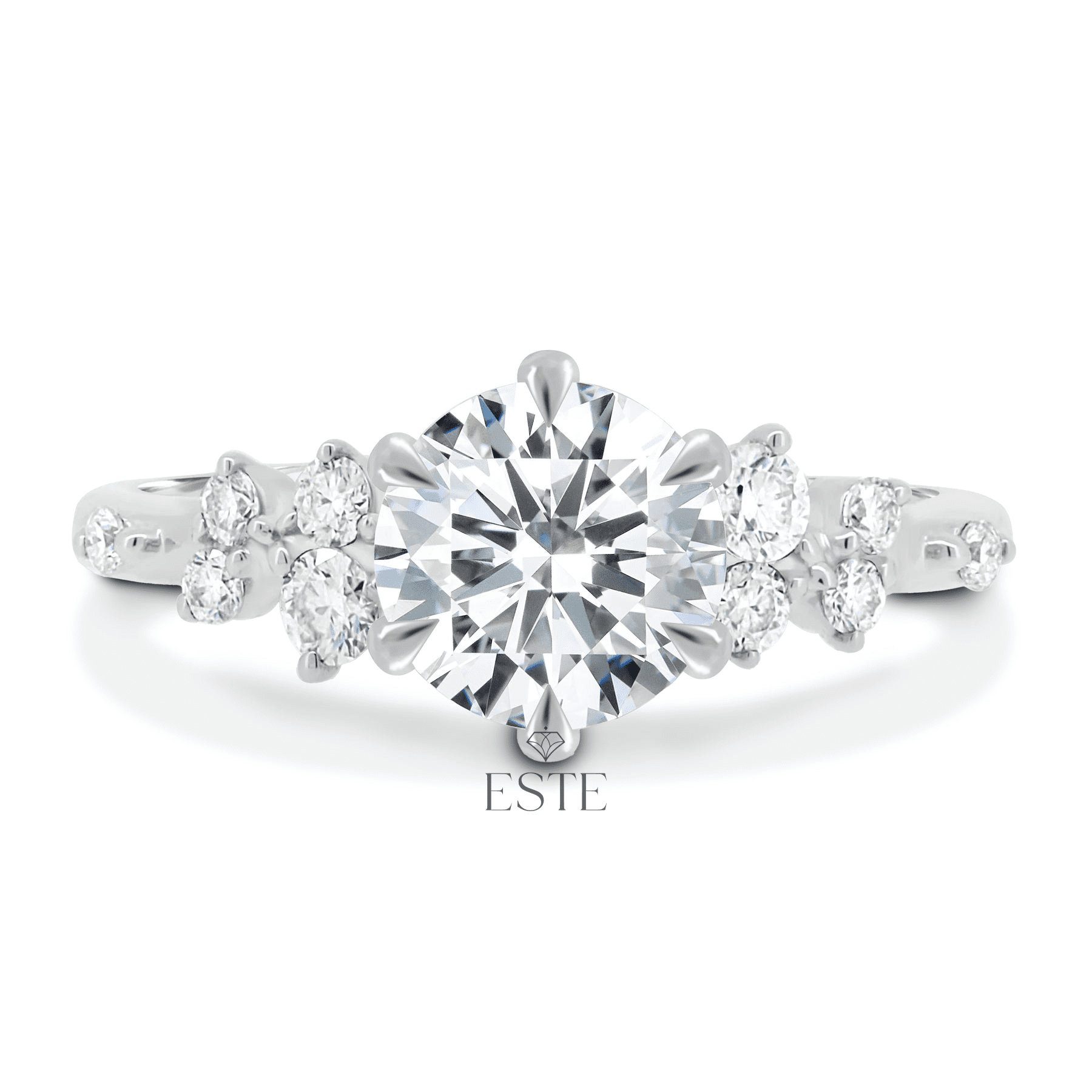 ESTE ORIGIN 2.00Ct Round Cut Lab-Grown Diamond Solitaire Engagement ...