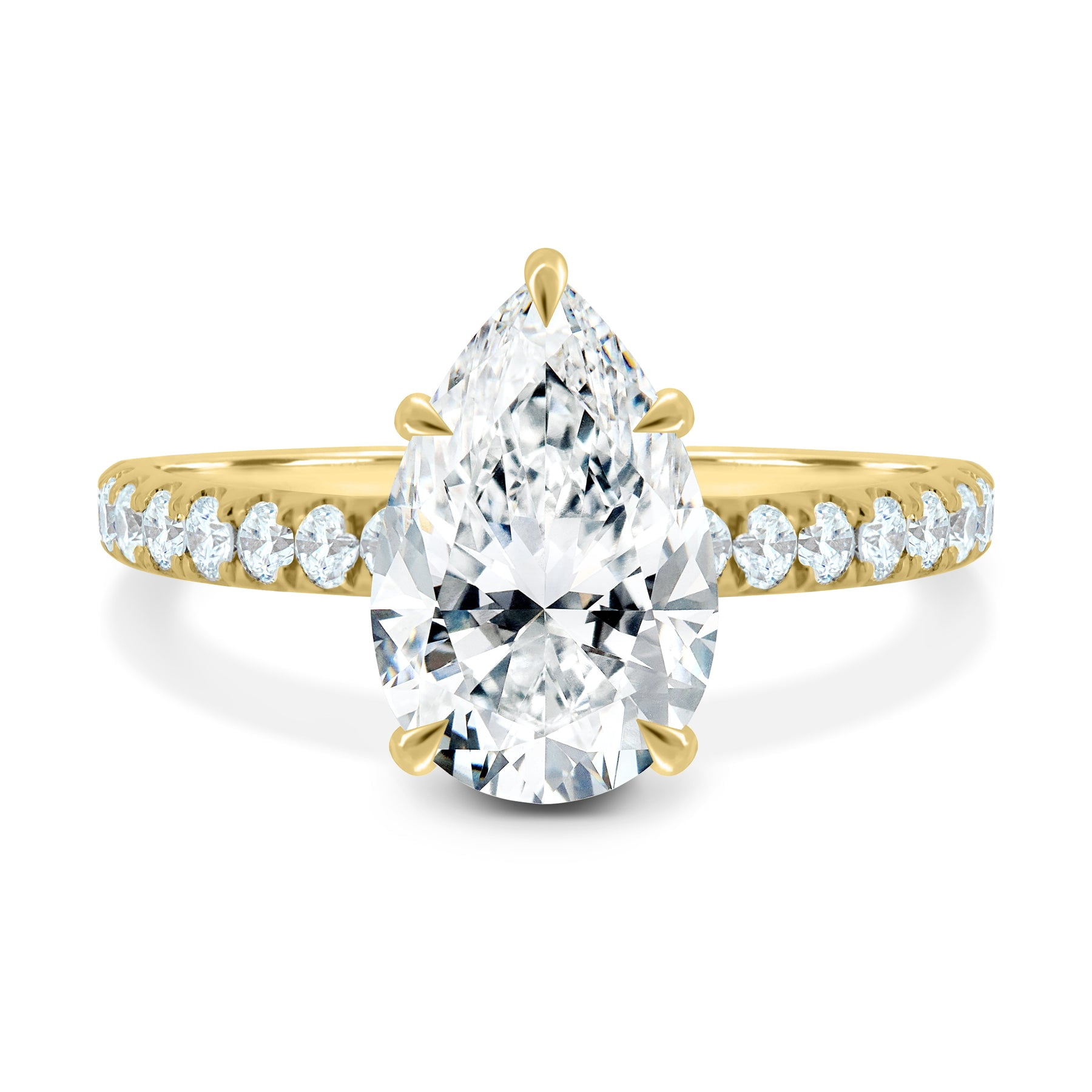 ESTE ORIGIN 3.25 Ct Pear Cut Moissanite Solitaire Engagement Ring with ...