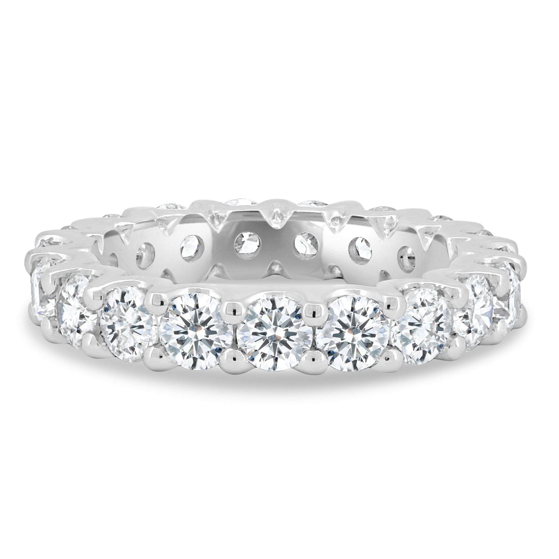 ESTE ORIGIN 3.5mm Round Lab-Grown Diamond Full Eternity Ring – 3.23Ct, 19 Stone, VS1 Clarity in ...