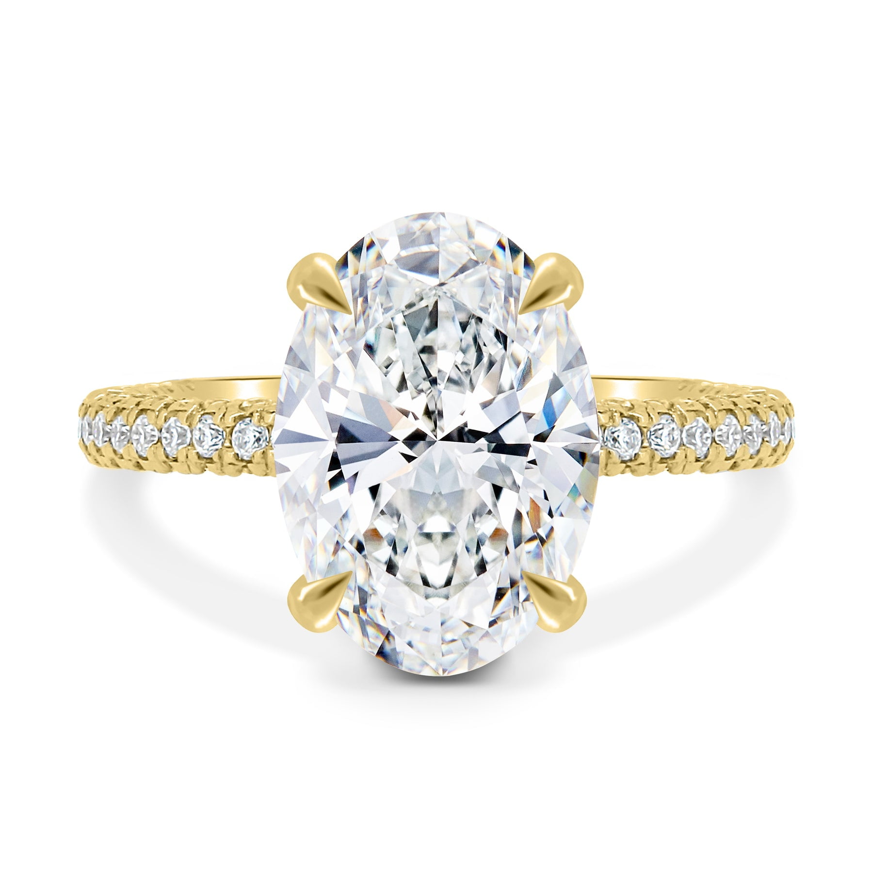 ESTE ORIGIN 4.85CT Oval Lab-Grown Diamond Solitaire Engagement Ring in ...
