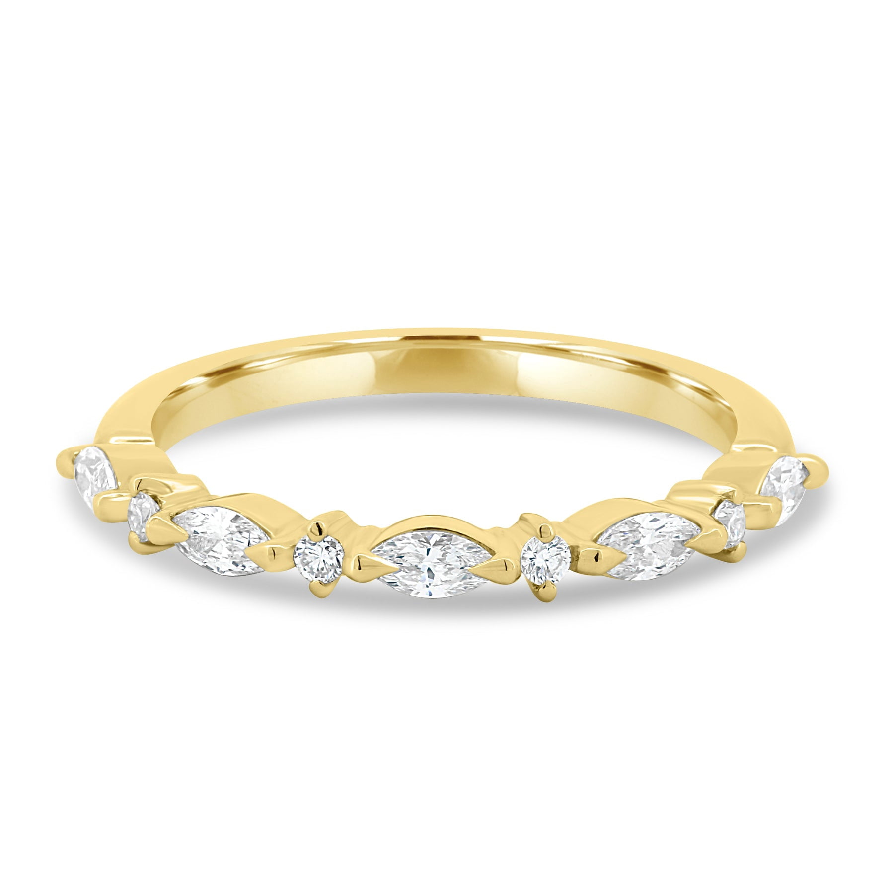 ESTE ORIGIN Accent Moissanite Wedding Ring – 0.41Ct, Marquise & Round ...
