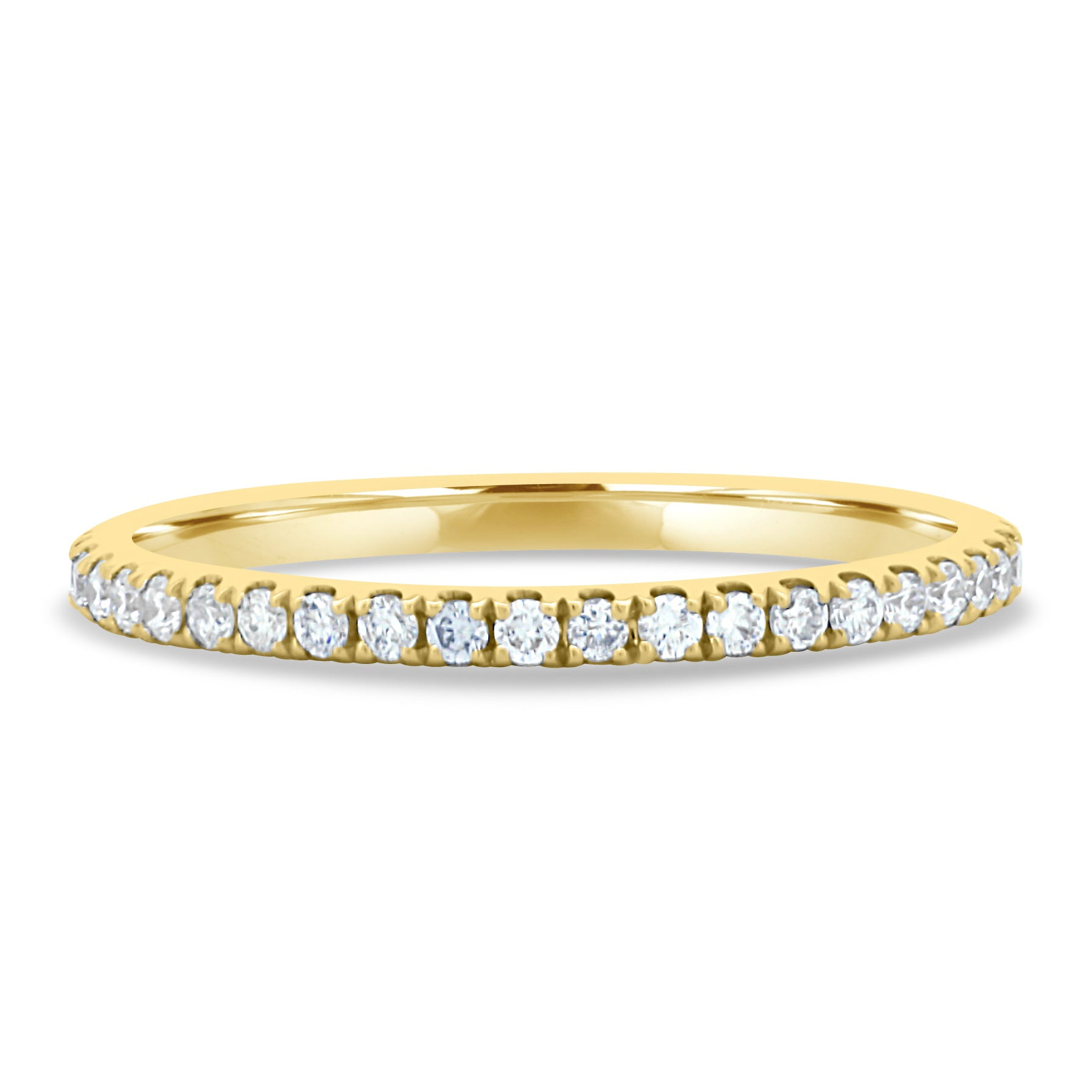 ESTE ORIGIN Half Pavé Lab-Grown Wedding Band – 0.28Ct, 18 Stones ...