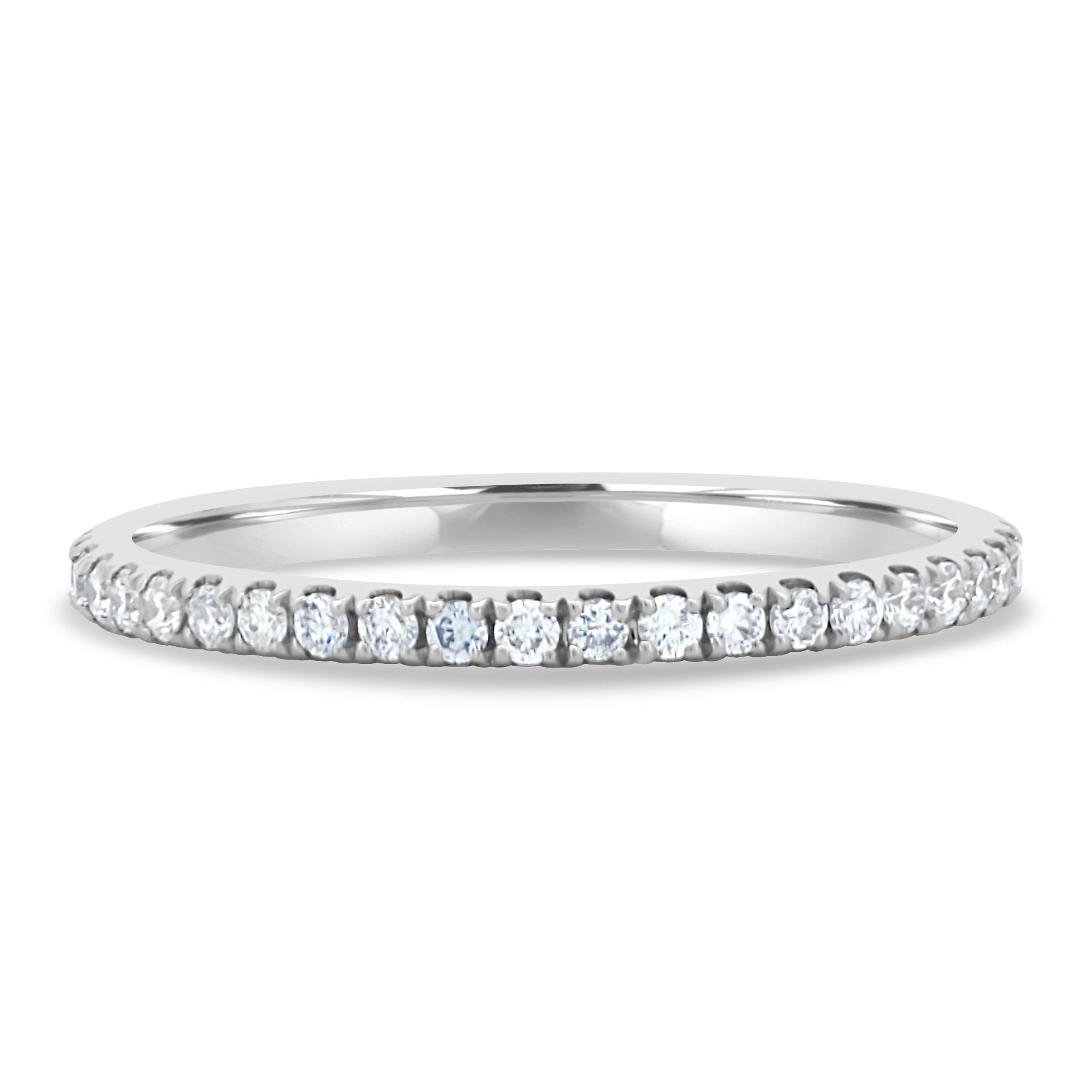 ESTE ORIGIN Half Pavé Moissanite Wedding Band – 0.28Ct, 18 Stones ...