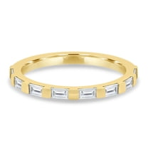 ESTE ORIGIN Curved Moissanite Wedding Ring – 0.38Ct, 6 Stone Half ...