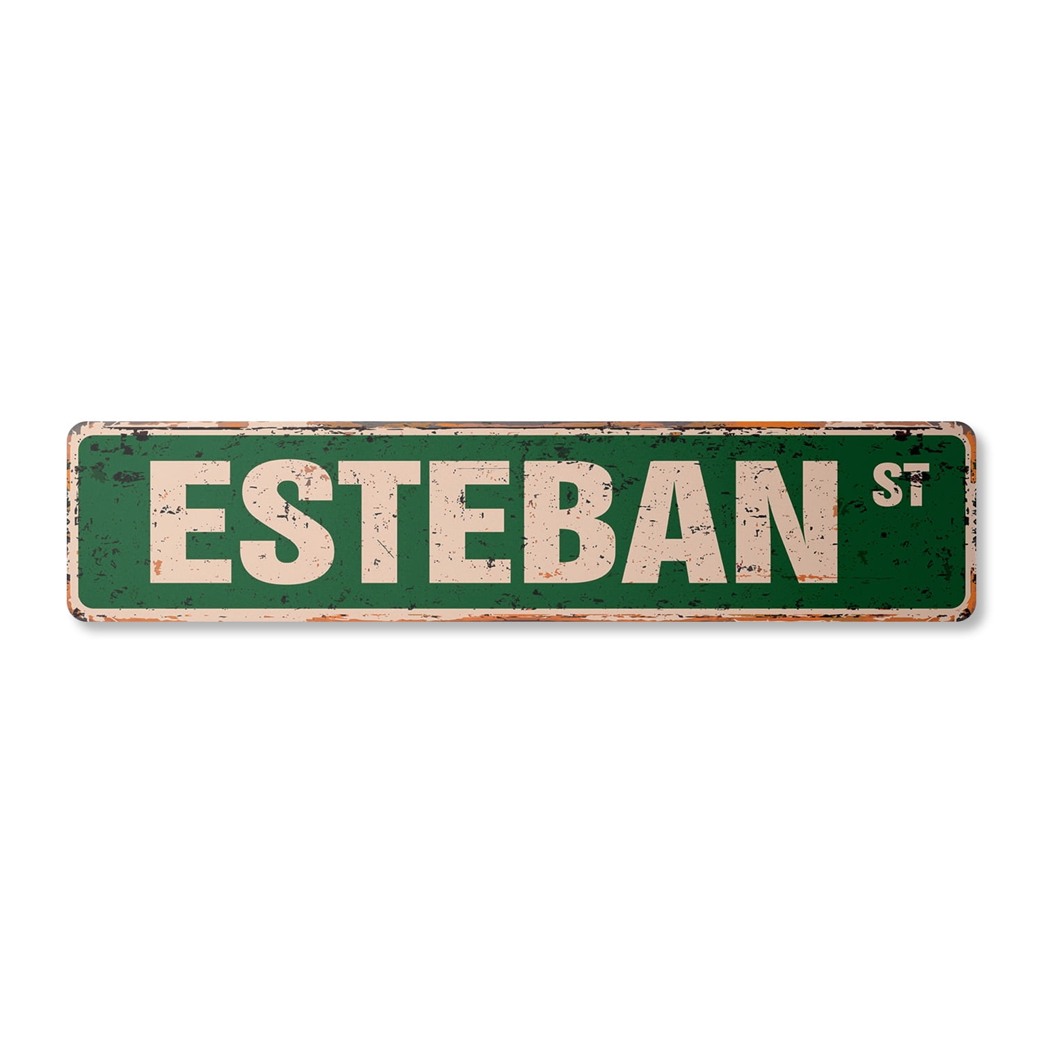 ESTEBAN Vintage Aluminum Street Sign Childrens Name Room Metal Sign ...