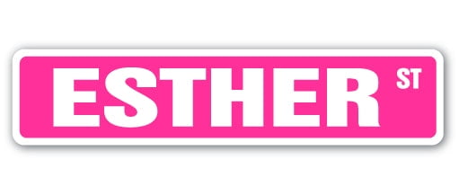 ESTHER Street Sign Childrens Name Room Sign | Indoor/Outdoor | 30" Wide ...