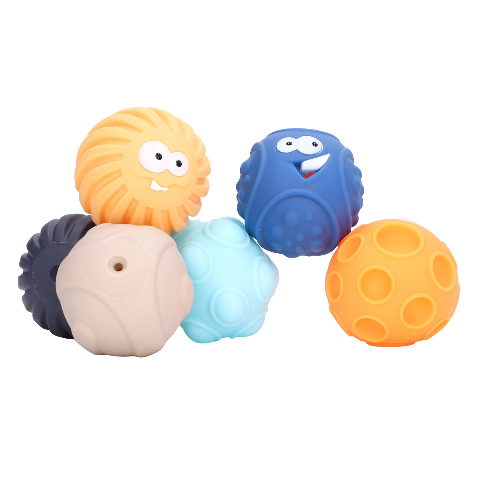 ESTINK 6pcs/set Textured Sensory Squeeze Ball Soft Baby Hand Catching ...