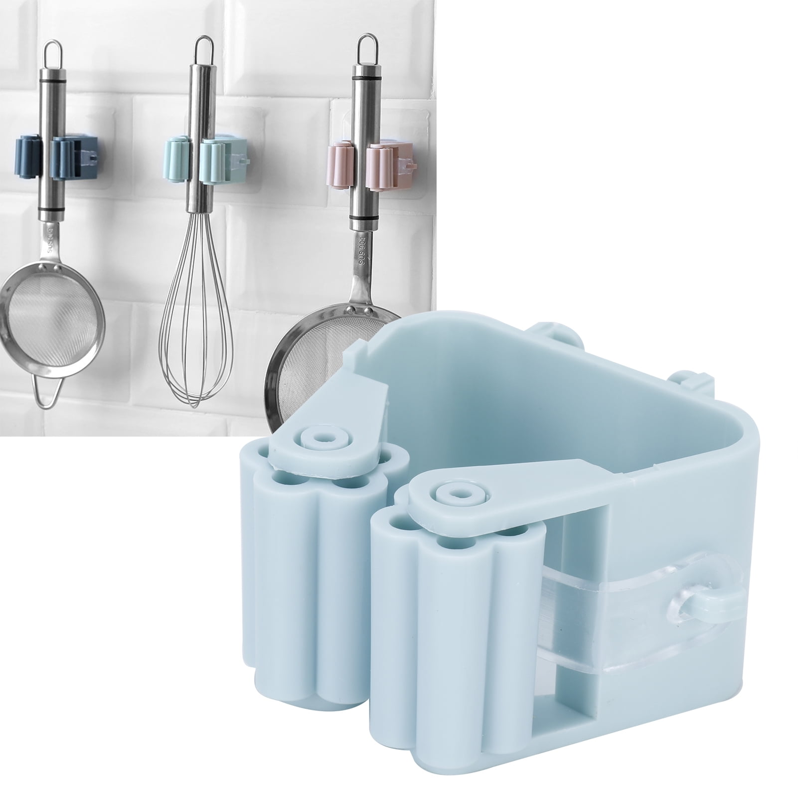 ESTINK Broom Holder Wall Mounted Mop Storage Rack Clamp for Bathroom ...