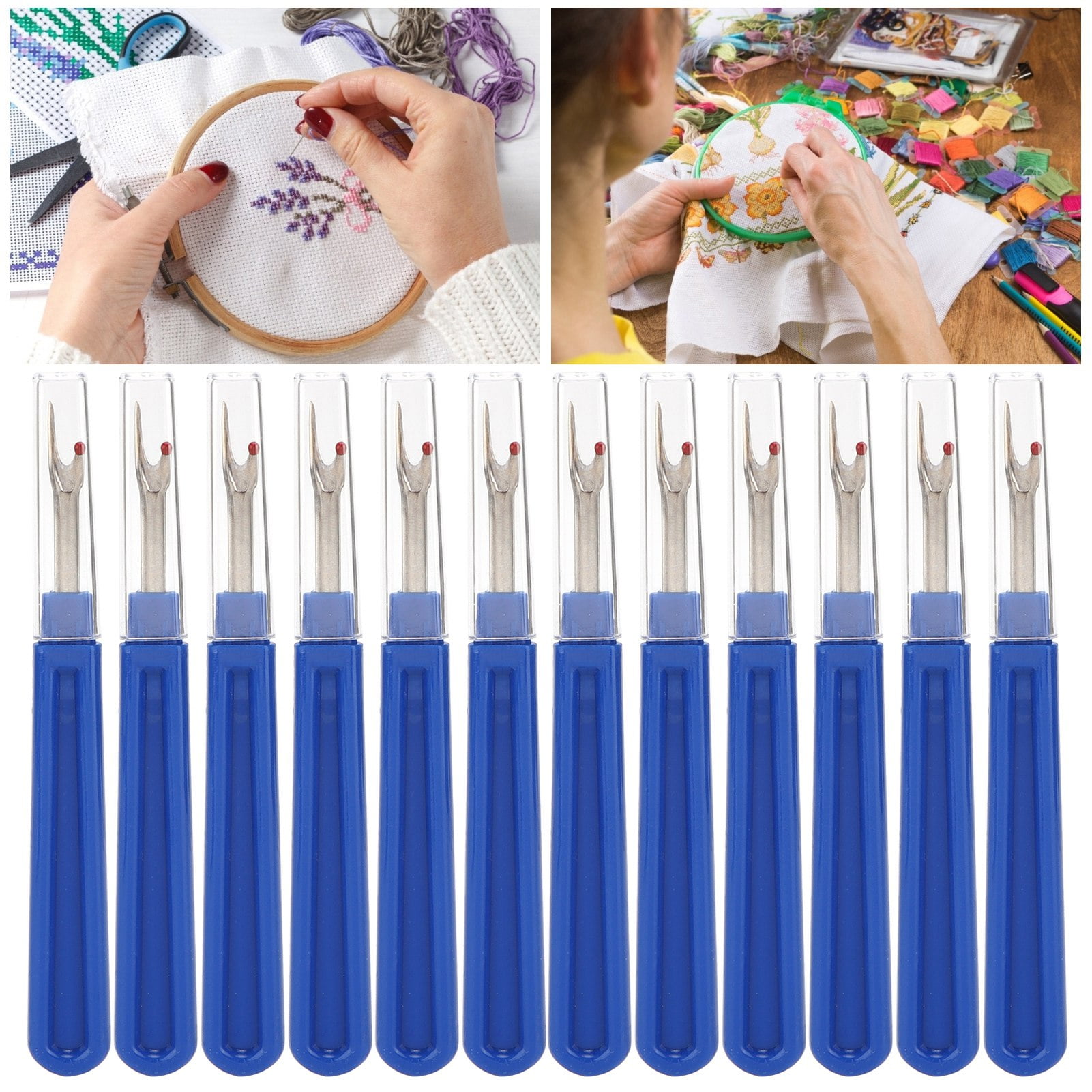 Tebru Embroidery Remover, 12Pcs Seam Ripper, Stainless Steel Thread ...