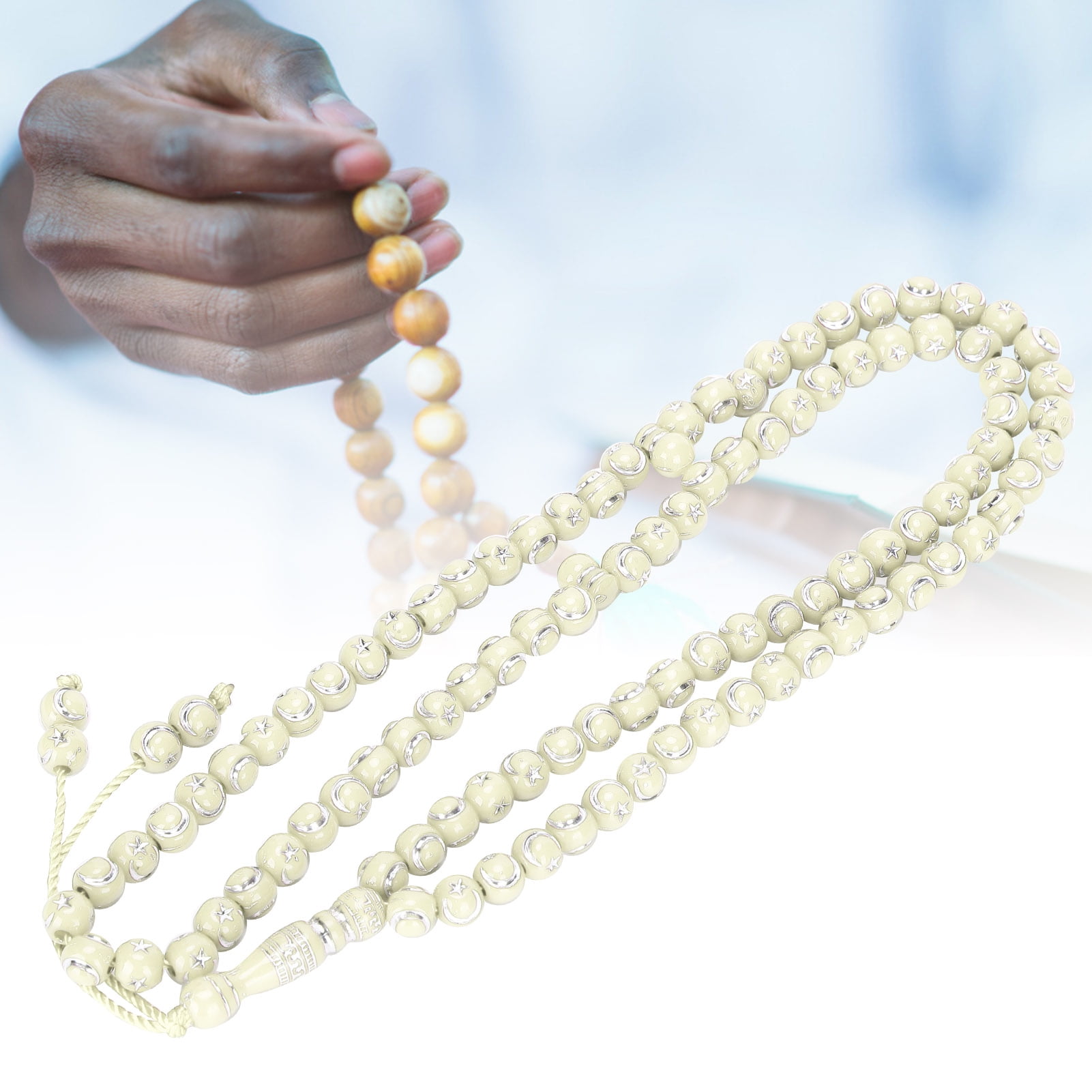 ESTINK Muslim Prayer Rosary Beads, Muslim Rosary Beads 99 Grains Resin ...