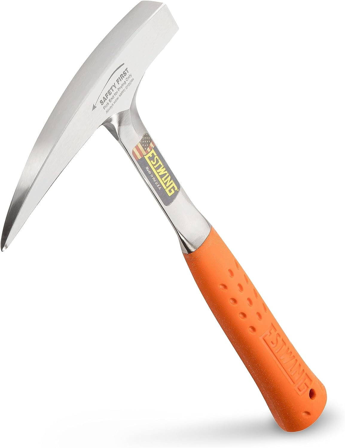 ESTWING Rock Pick - 14 oz Geology Hammer with Pointed Tip & Shock Reduction Grip - EO-14P ...