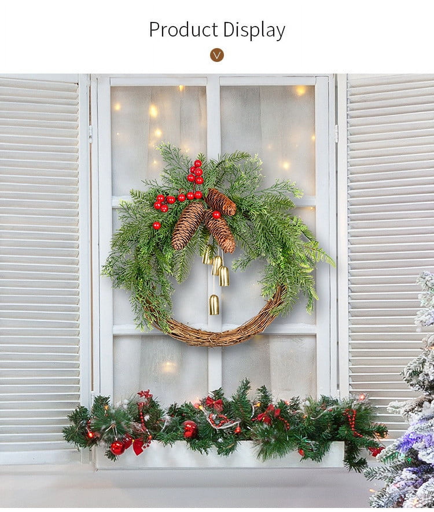 ESULOMP 1.3Ft Real Touch Norfolk Pine Garland, 16" Christmas Garland ...