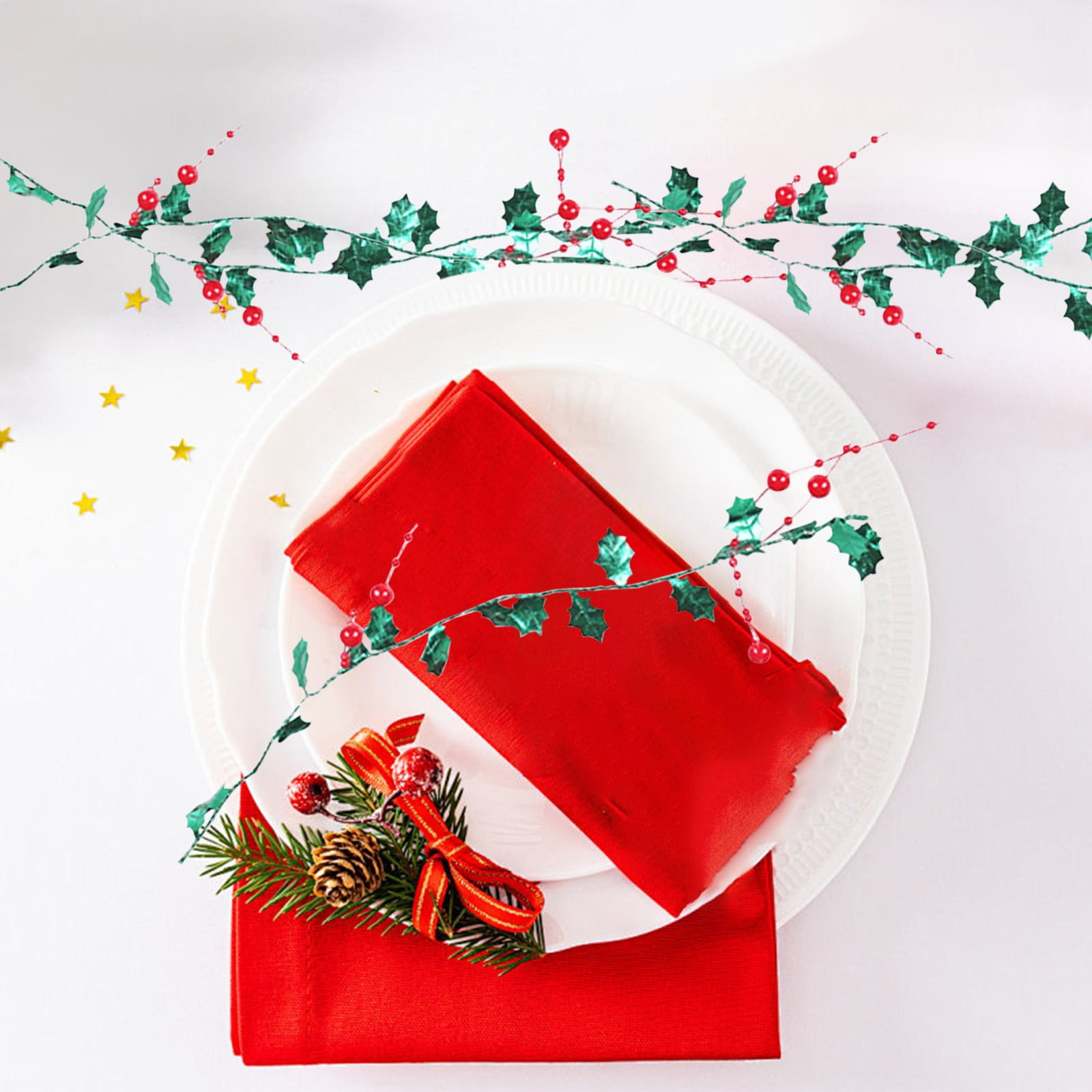 ESULOMP 16.4Ft Real Touch Norfolk Pine Garland, 197" Christmas Garland ...