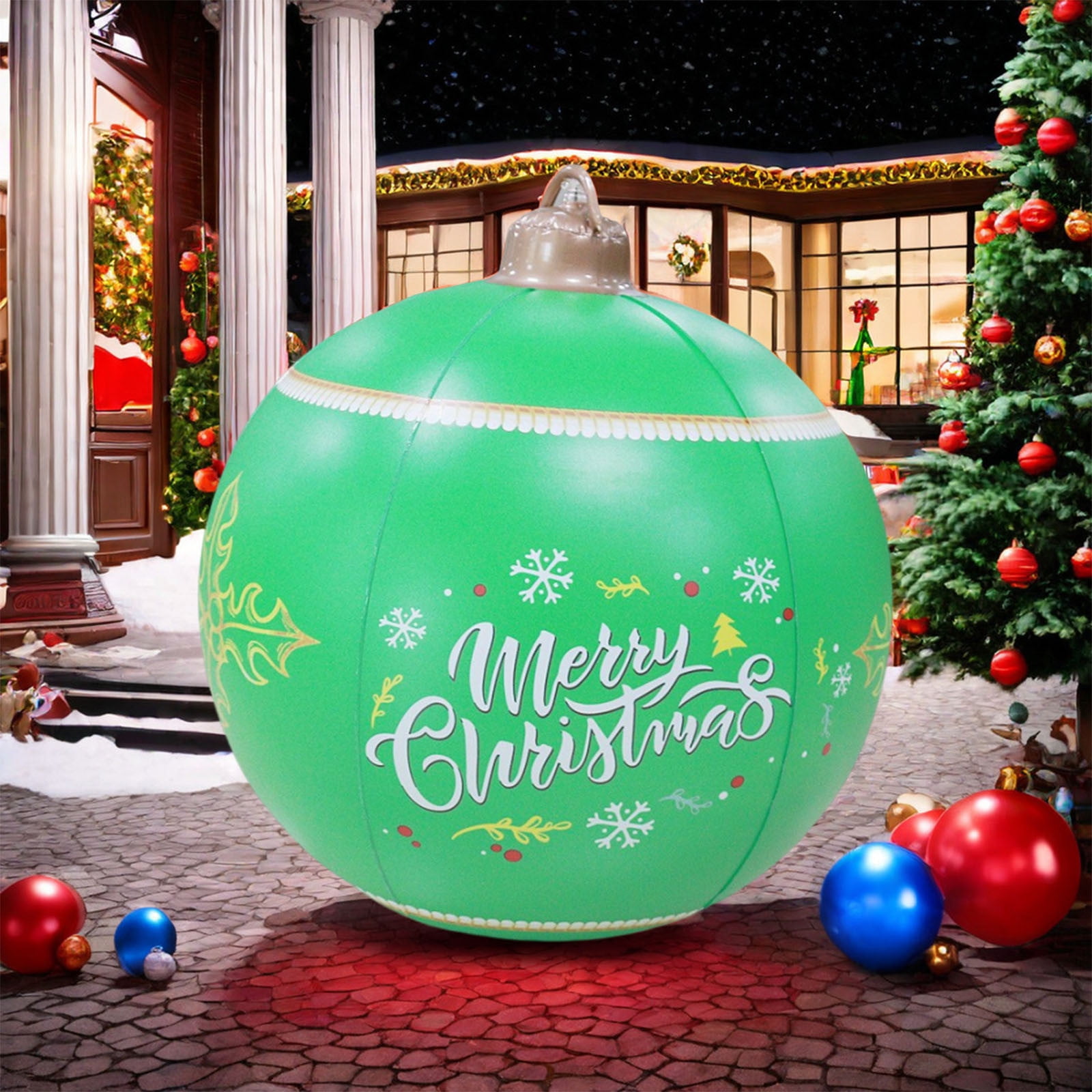 ESULOMP 24 Inch Giant Inflatable Christmas Balls, Christmas Outdoor ...