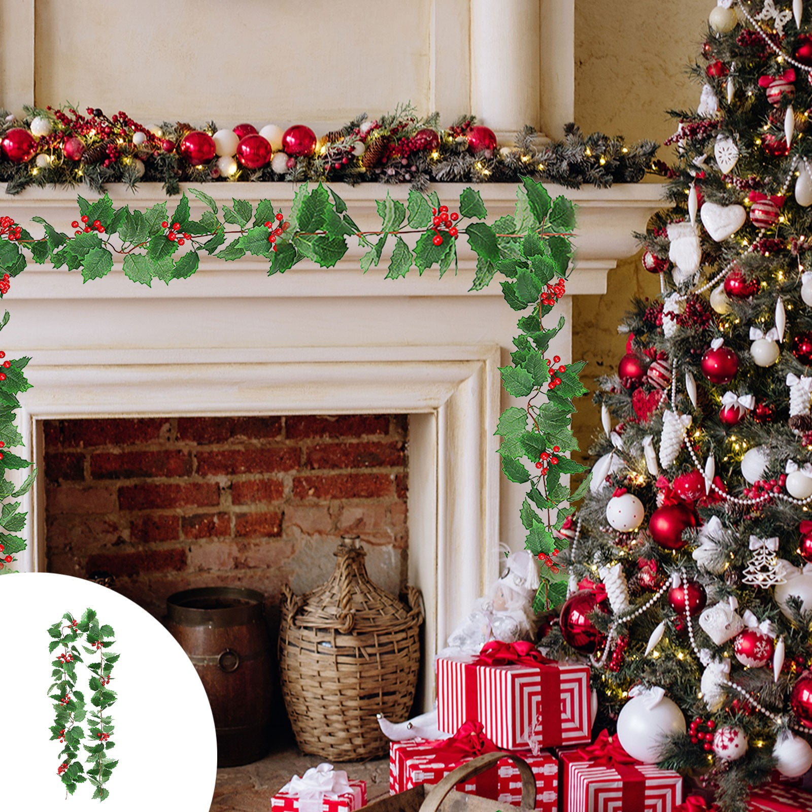 ESULOMP 5.7Ft Real Touch Norfolk Pine Garland, 69" Christmas Garland ...