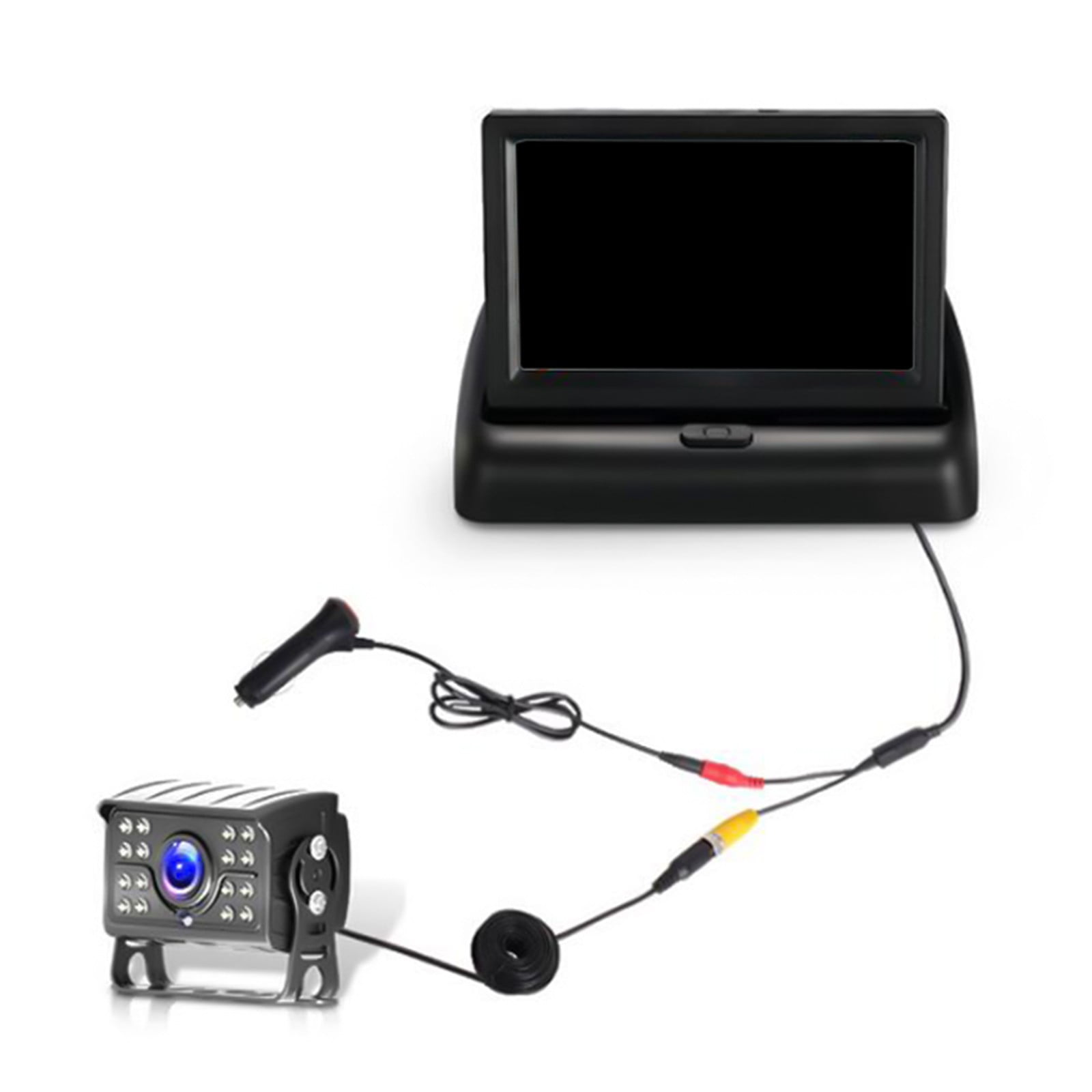 ESULOMP Backup Camera Analog Signals with 4.3'' Split Screen System for ...
