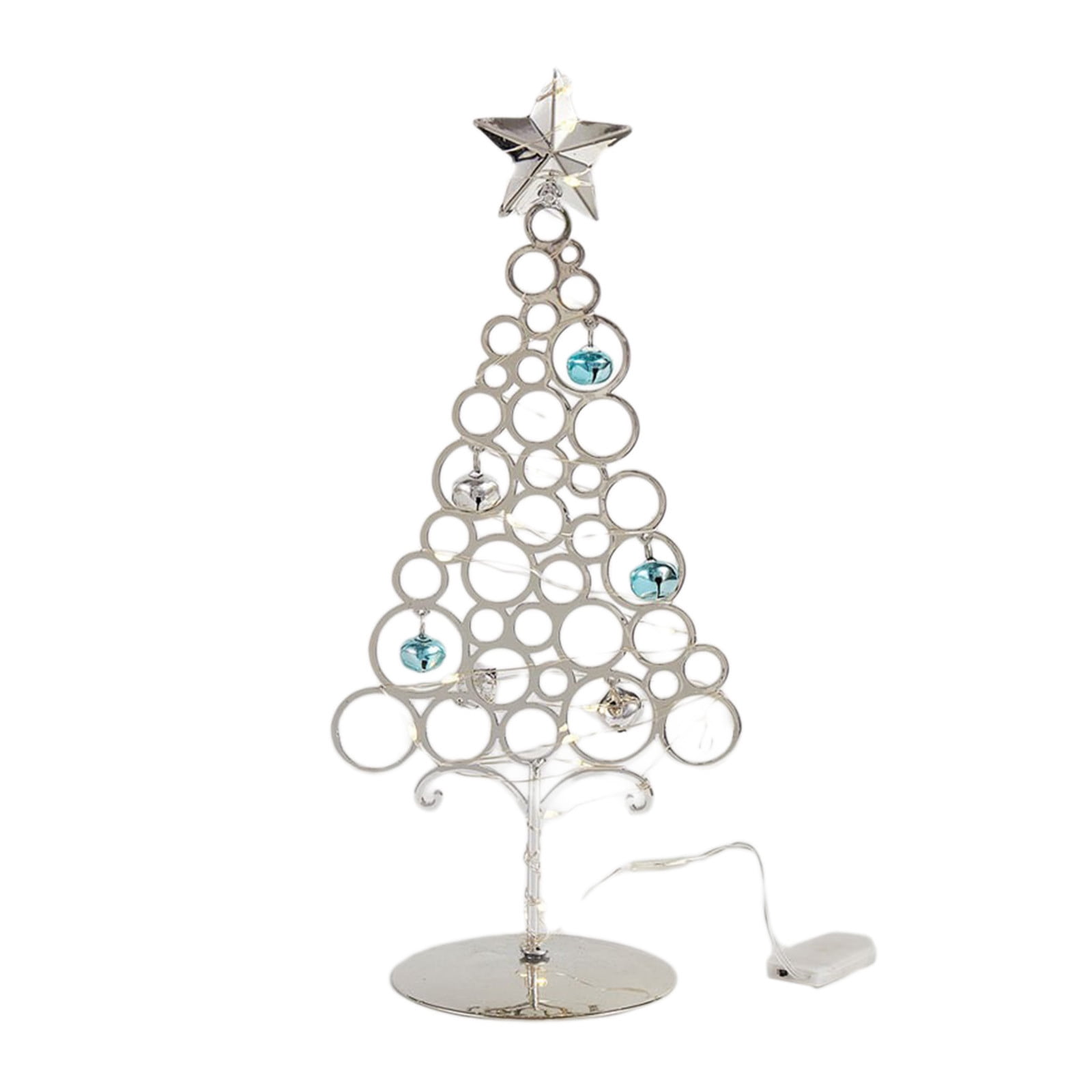 ESULOMP Christmas Deals! Tabletop Metal Christmas Tree Wrought Iron ...